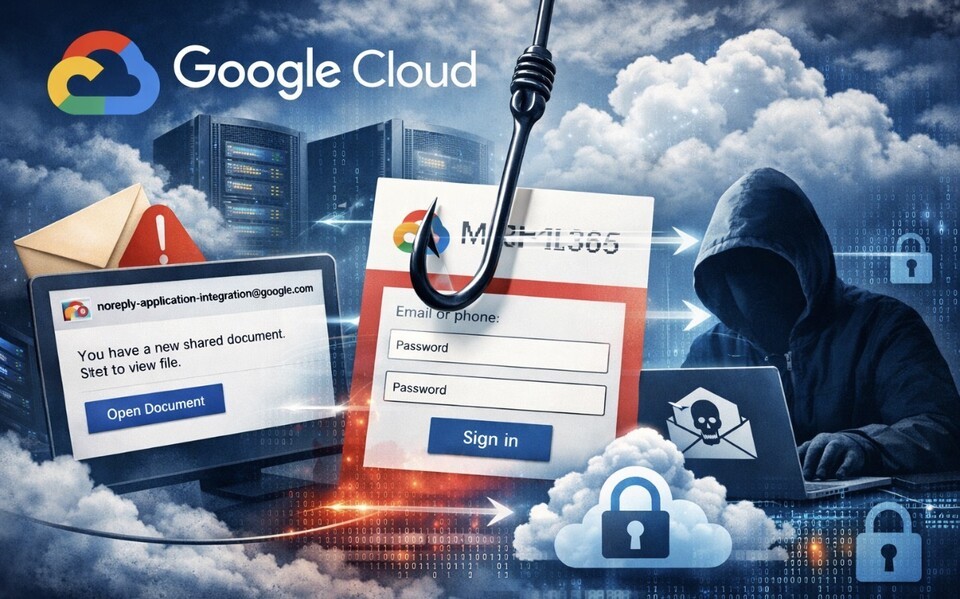 구글 클라우드 신뢰 악용한 피싱 공격 확인…정상 알림’ 가장해 계정 탈취까지 이어져